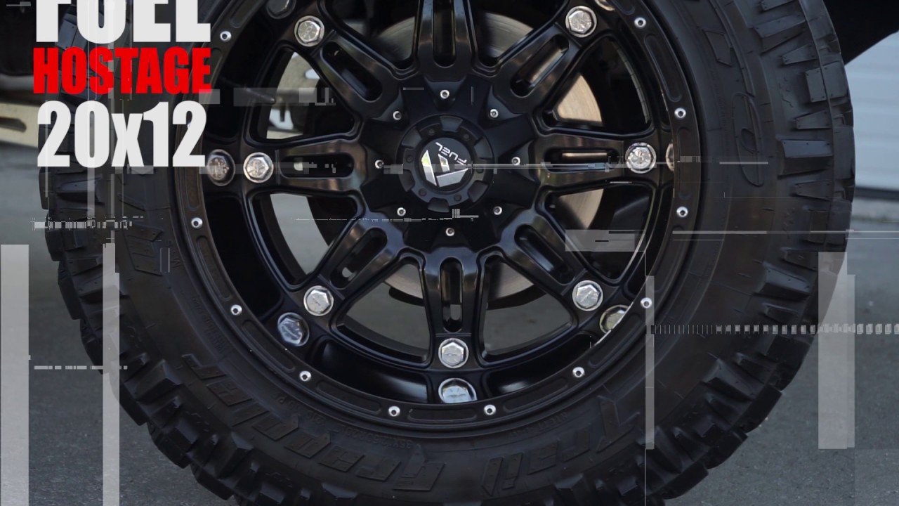Fuel Hostage 20x12 -44 Satin Black - YouTube