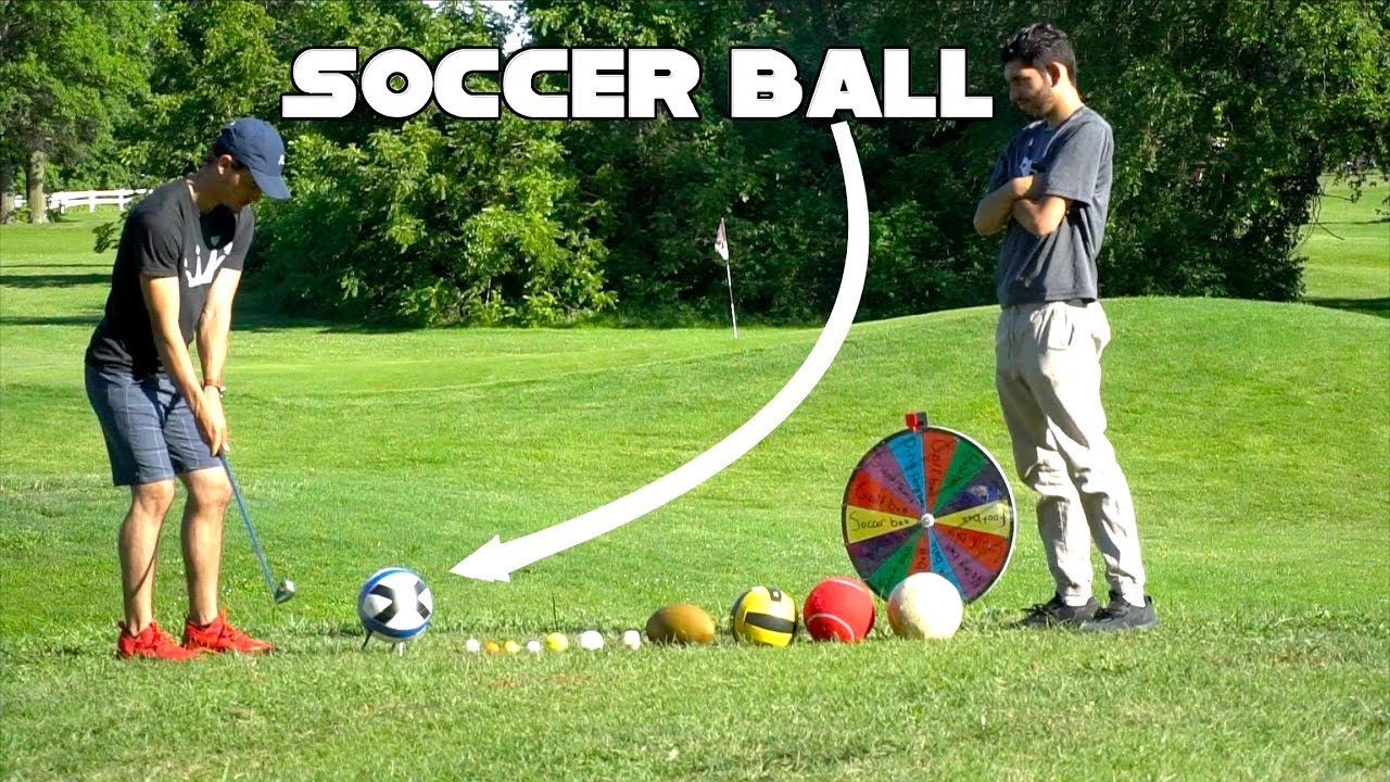 Random Sports Ball Golf Challenge | Wheel of Not Ideal - YouTube