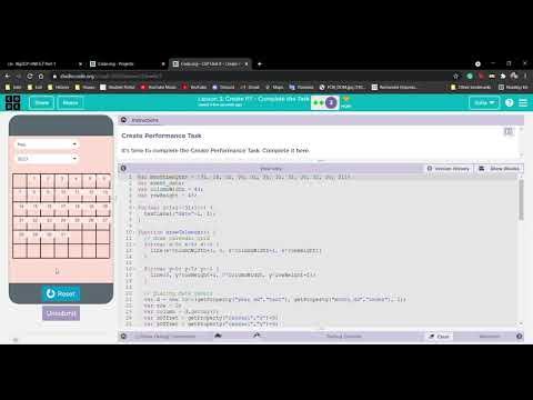 Code org CSP Unit 8 Create PT Prep '20 '21 Create PT Complete the Task ...