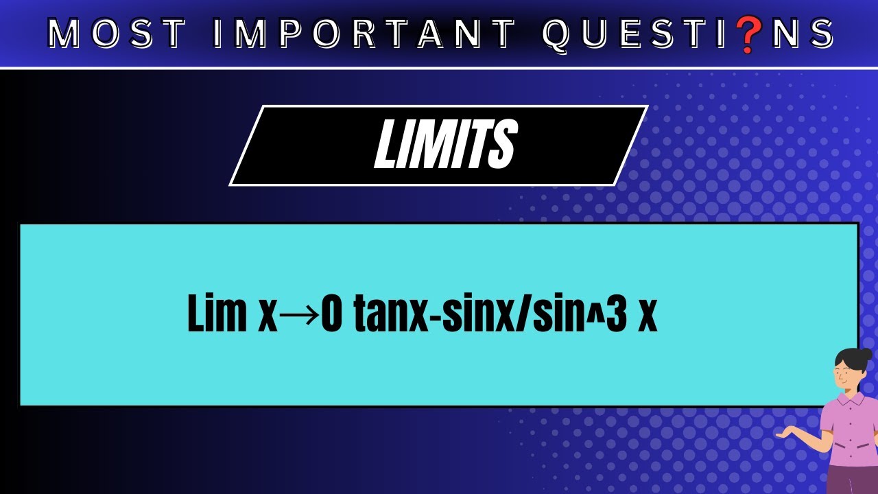 Lim X 0 Tanx sinx sin 3 X YouTube