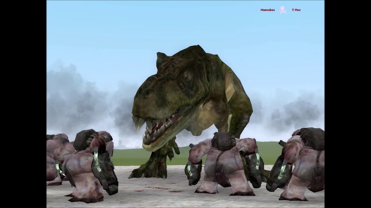 DINOSAURS VS DOOM 2 - GMOD-FIGHTS - YouTube