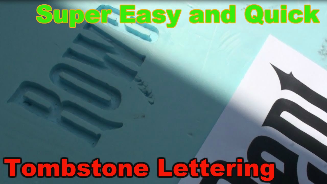 Super Easy Tombstone Lettering For Halloween - YouTube