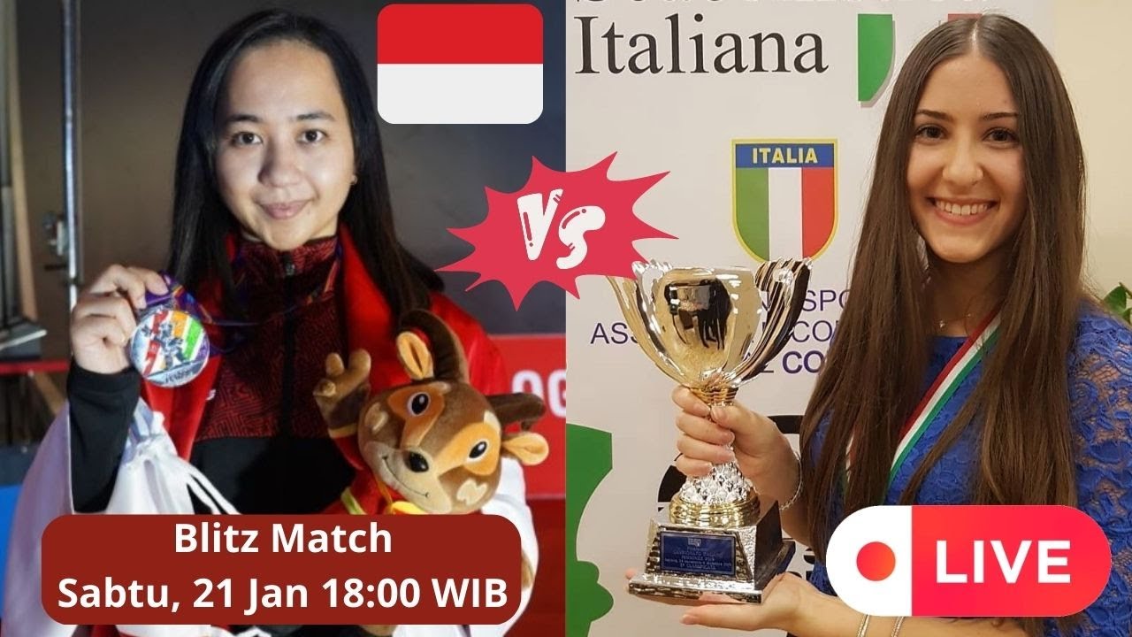 Indonesian Streamer winning chess match against Italian Streamer - YouTube