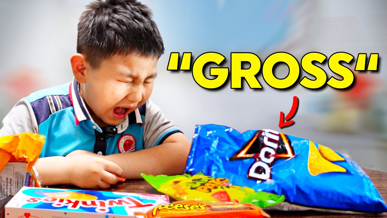 Chinese Kids try American Snacks for the First Time - YouTube