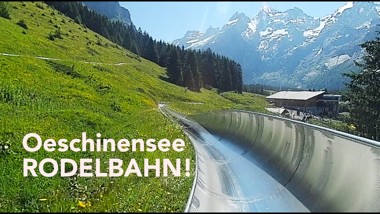 Oeschinensee Rodelbahn / Tobbogan / Alpine Slide! - YouTube