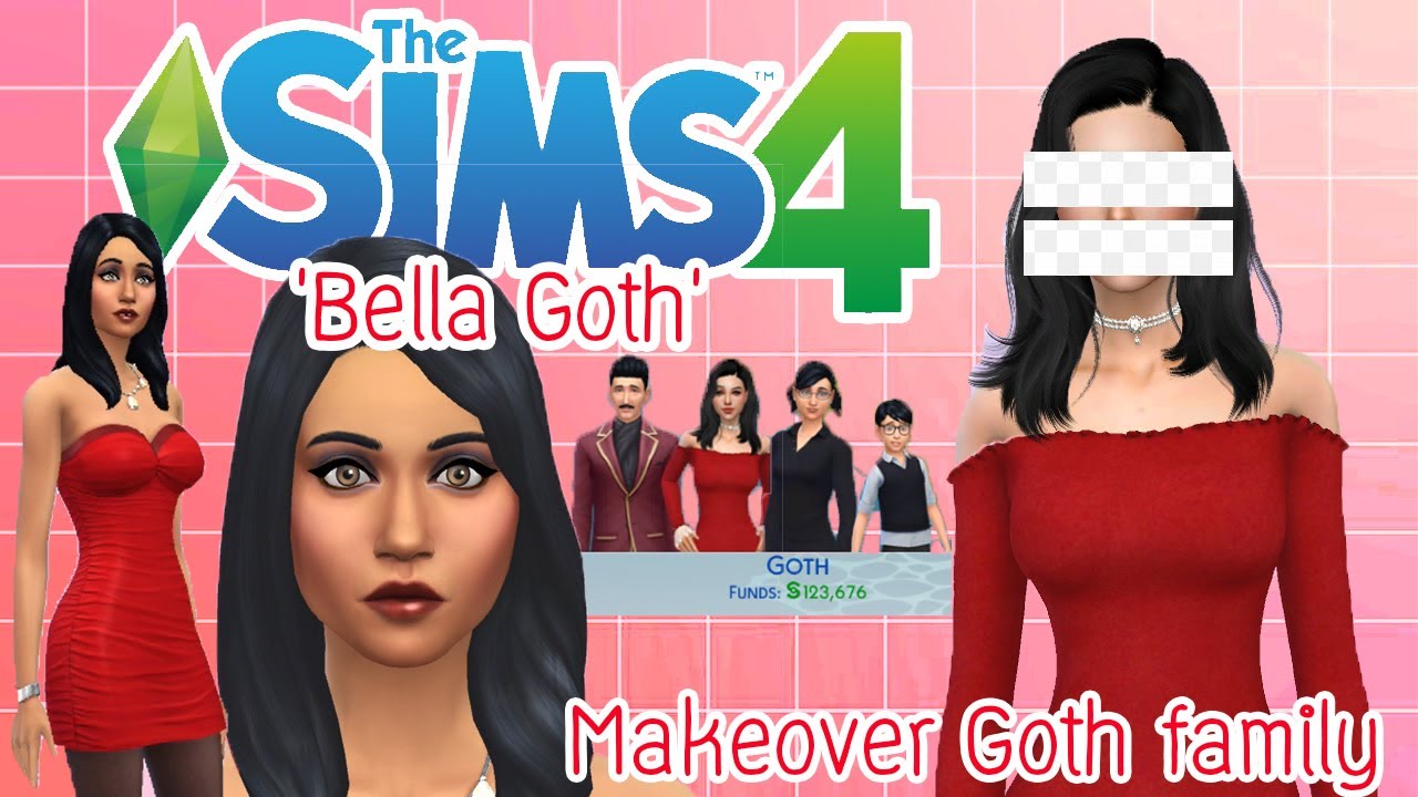 The sims 4 : CAS : แปลงโฉมให้ Goth family 'BELLA GOTH' : Makeover ...