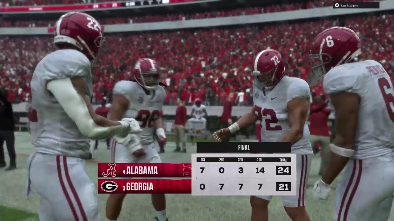 #4 Bama vs #3 Georgia - YouTube
