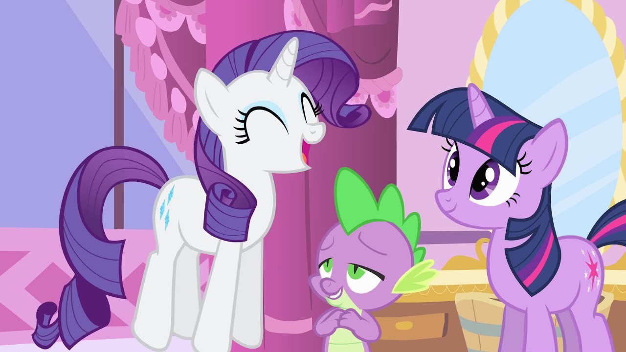 Rarity Jumping On Spike's Tail - My Little Pony Friendship Is Magic ...