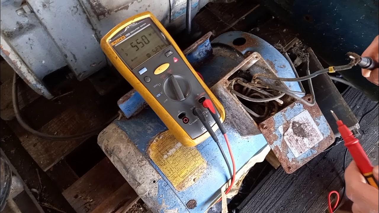 Como medir el aislamiento eléctrico de un motor con un megohmetro - YouTube