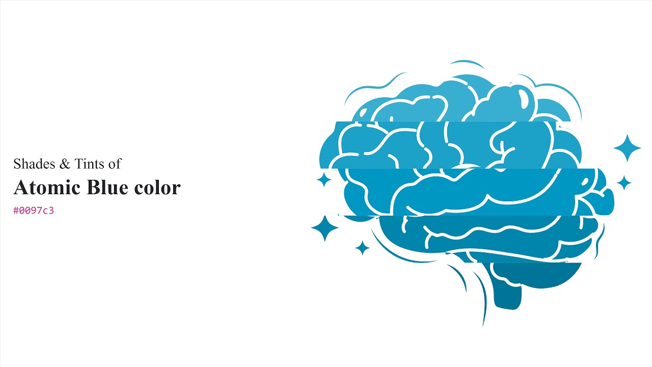 Shades & Tints of Atomic Blue color #0097c3 A Cool Blue color #0086ad ...