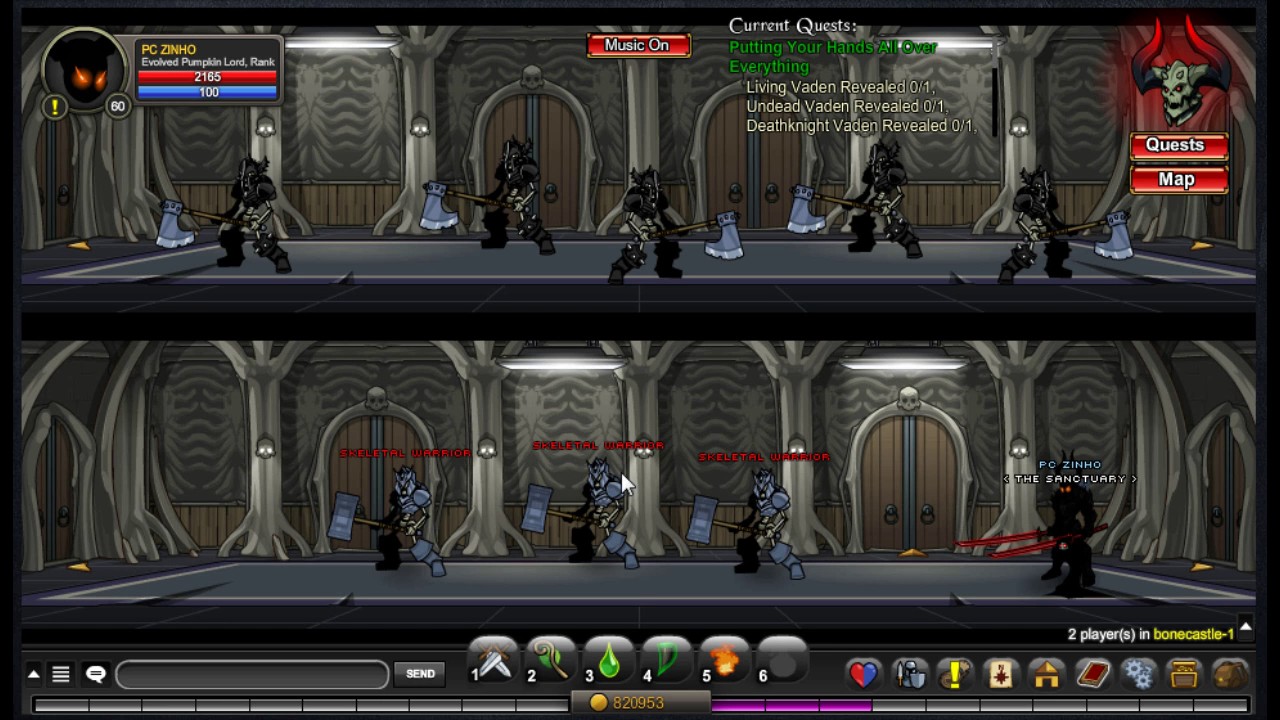 AQW - How to do the quest Castle of Bone Pc Zinho - YouTube