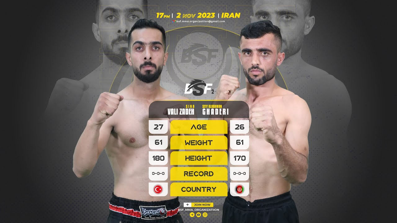 BEST SUPER FIGHTER / BSF 2 Sina Vali Zadeh (TURKIYE) vs Seyf Alrahman ...