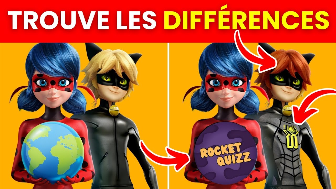 🧠🧩 Trouve les Différences : Miraculous | Ladybug et Chat noir | Casse ...