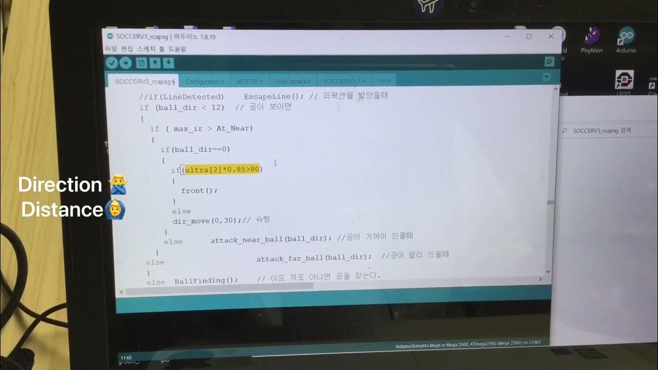 software algorithm of the soccer robot - YouTube