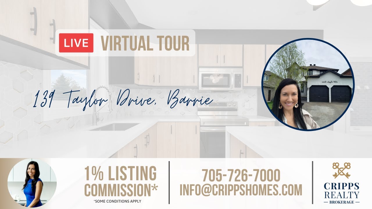 139 TAYLOR Drive, Barrie, Ontario L4N 8L2 Live Virtual Tour - YouTube