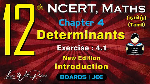 Class 12 chapter 4 Determinants - YouTube