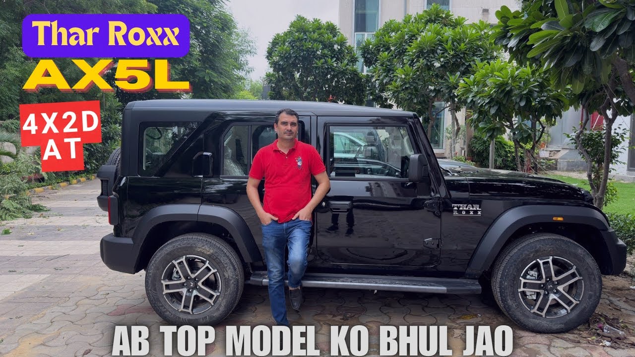 Mahindra Thar Roxx AX5L 4x2 D Automatic | Black Colour | Detailed ...