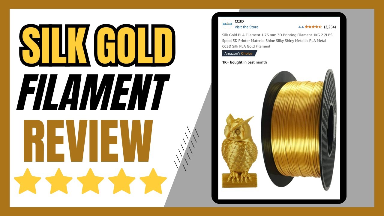 Silk Gold PLA Filament Review! Metallic Filament! - YouTube
