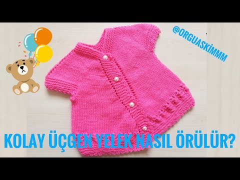 KOLAY ÜÇGEN YELEK NASIL ÖRÜLÜR?(ŞİŞ İŞİ)