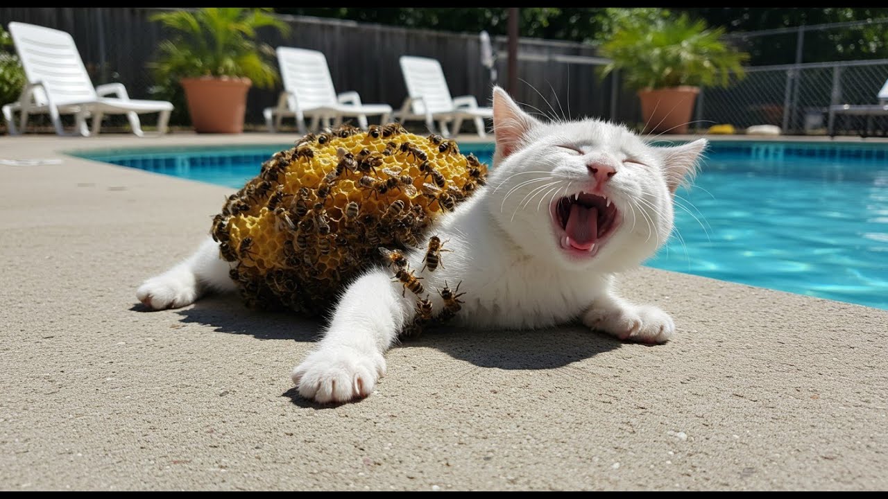 Rescue Story: Rescuing a Cat Attacked by Bees During the Day#rescue #rescueanimal - YouTube