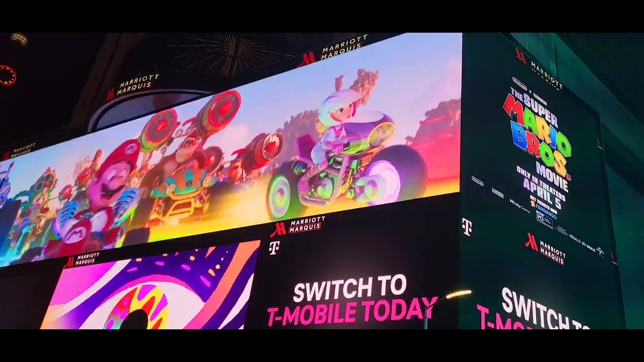 Time Square The Super Mario Bros Movie billboard - YouTube