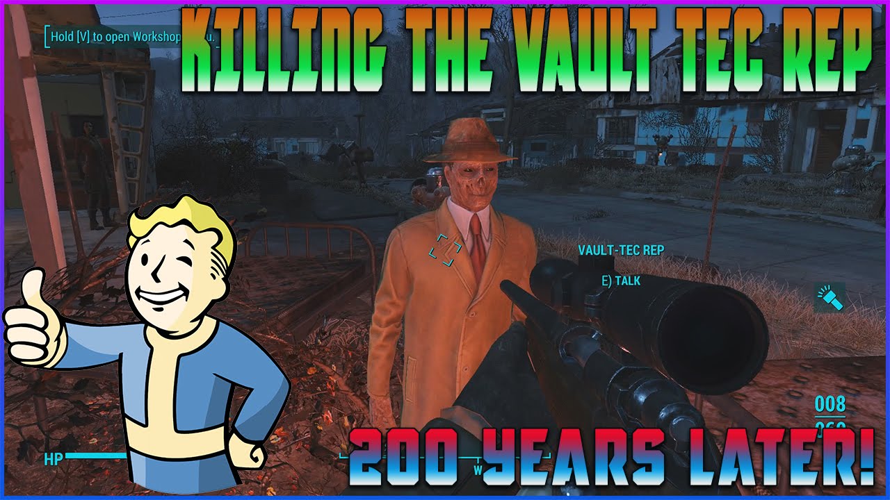 Killing The Vault-Tec Rep Representative 200 Years Later! - YouTube