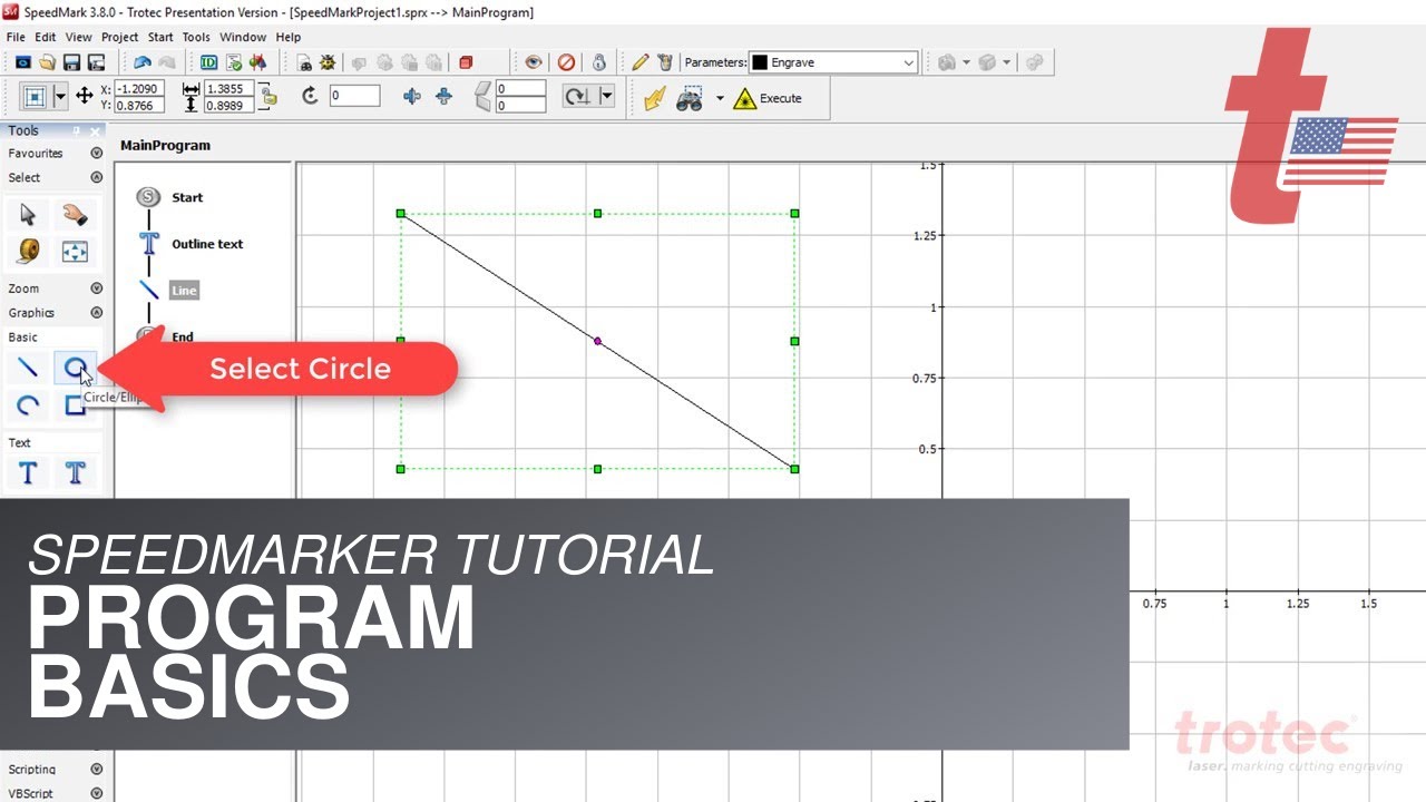 Trotec Tutorial: Basic SpeedMark Program - YouTube
