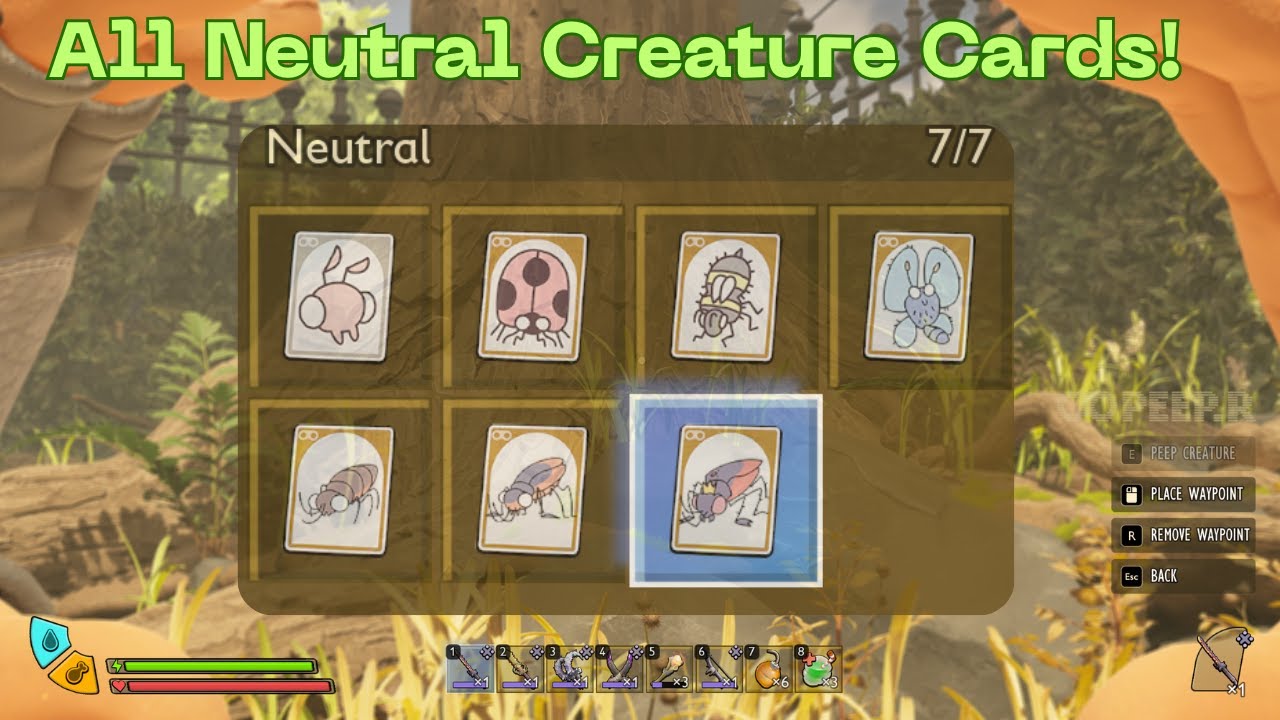 Grounded 2: All Neutral Creature Cards and where to find them! - YouTube