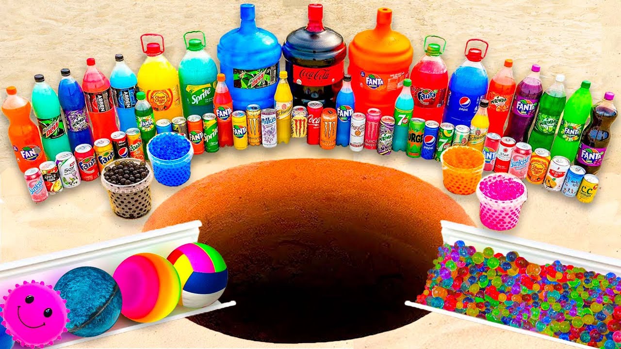 HUGE Foam with MArble Run Race, Kinder, Cola, Fanta, Soda & Mentos l ...