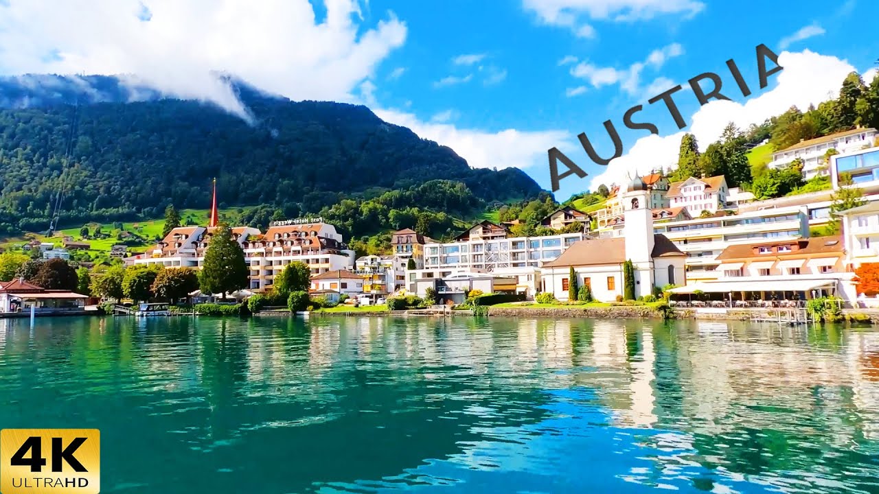 FLYING OVER AUSTRIA ( 4K UHD ) Amazing Nature Scenery with relaxing ...