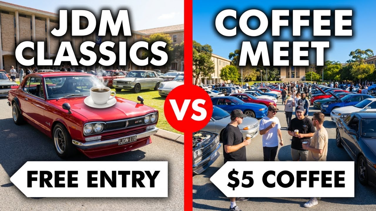 Classic Cars & Coffee JDM Meet @ UWA Perth - YouTube