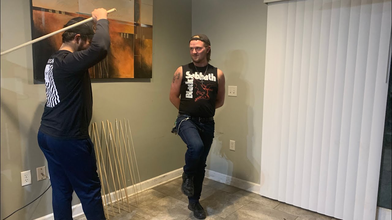 Wooden rod pain test !!! - YouTube