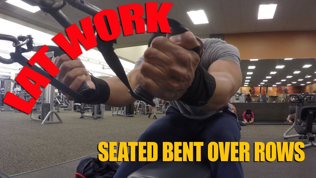 Seated Bent-Over Cable Machine Rows for added Lat activation! - YouTube