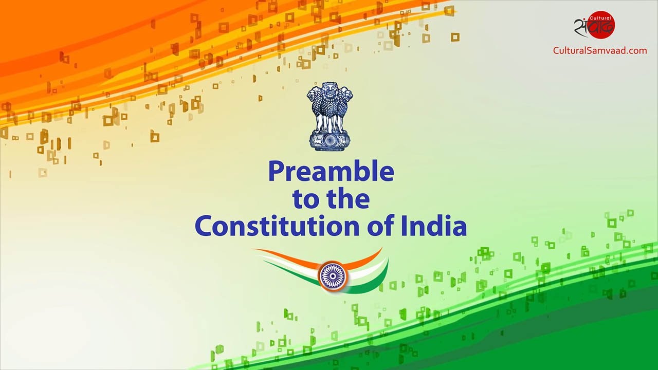 Preamble to the Constitution of India - Reading in English - YouTube