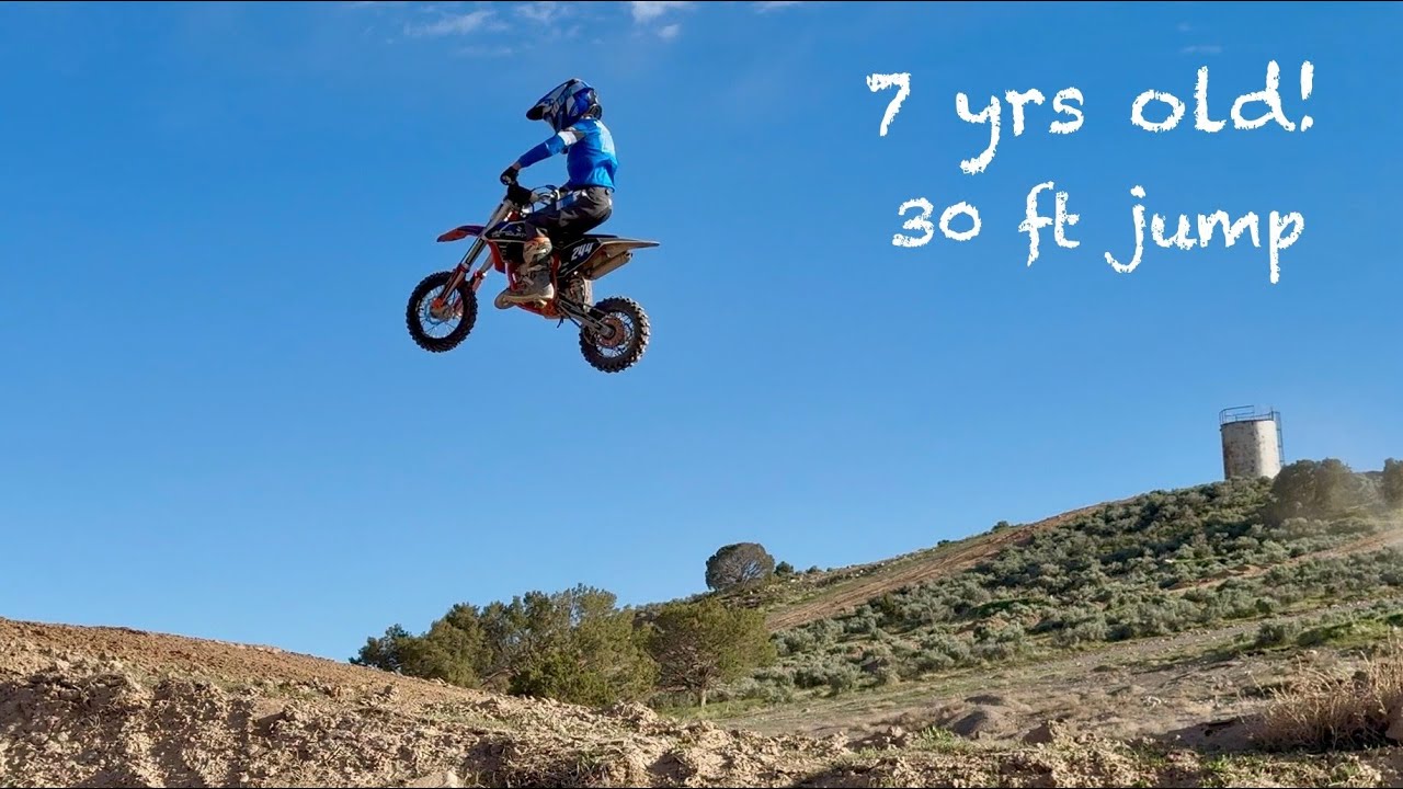 7 yr old sends big MX jump on KTM 50SX! Moved up from PW50 & Cobra Jr ...