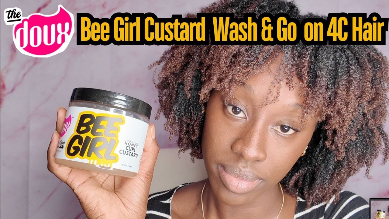Wash & Go on 4c hair: THE DOUX BEE GIRL CUSTARD - YouTube