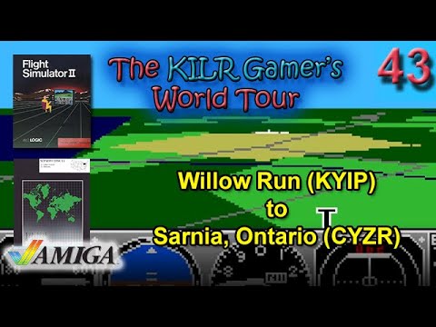 (Amiga) Flight Simulator II: Willow Run, Michigan (KYIP) to Sarnia ...