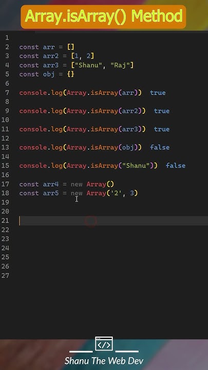 Javascript Arrayisarray Method Javascript Js Array