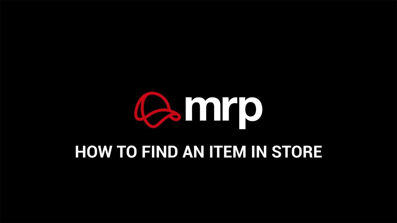 How to find an item in-store | The MRP App - YouTube