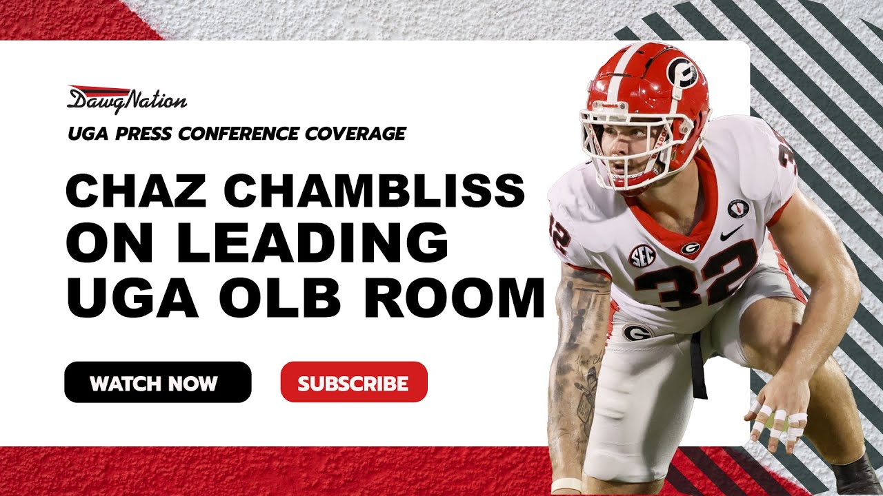 Chaz Chambliss talks leading the Georgia outside linebacker room - YouTube