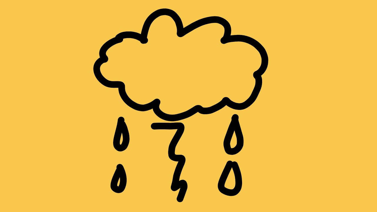 How To Draw A Thunderstorm - YouTube