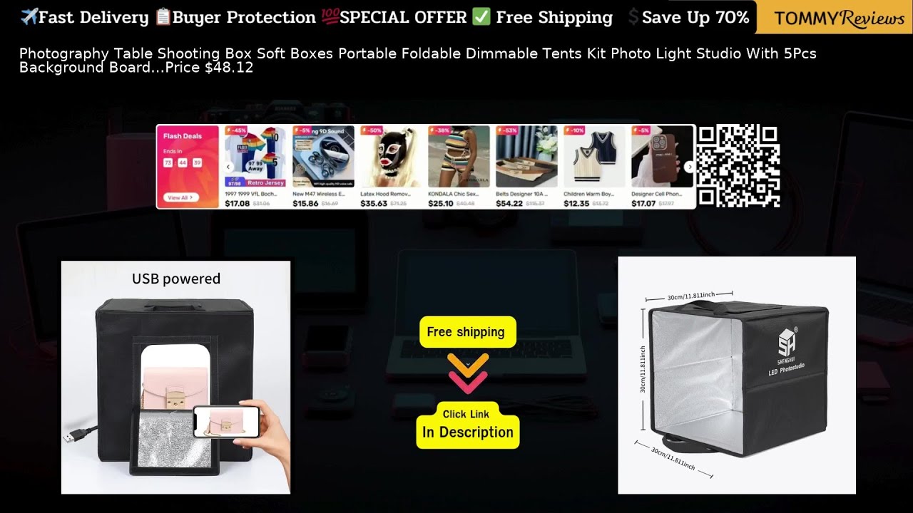 Photography Table Shooting Box Soft Boxes Kit #PhotographyStudio - YouTube