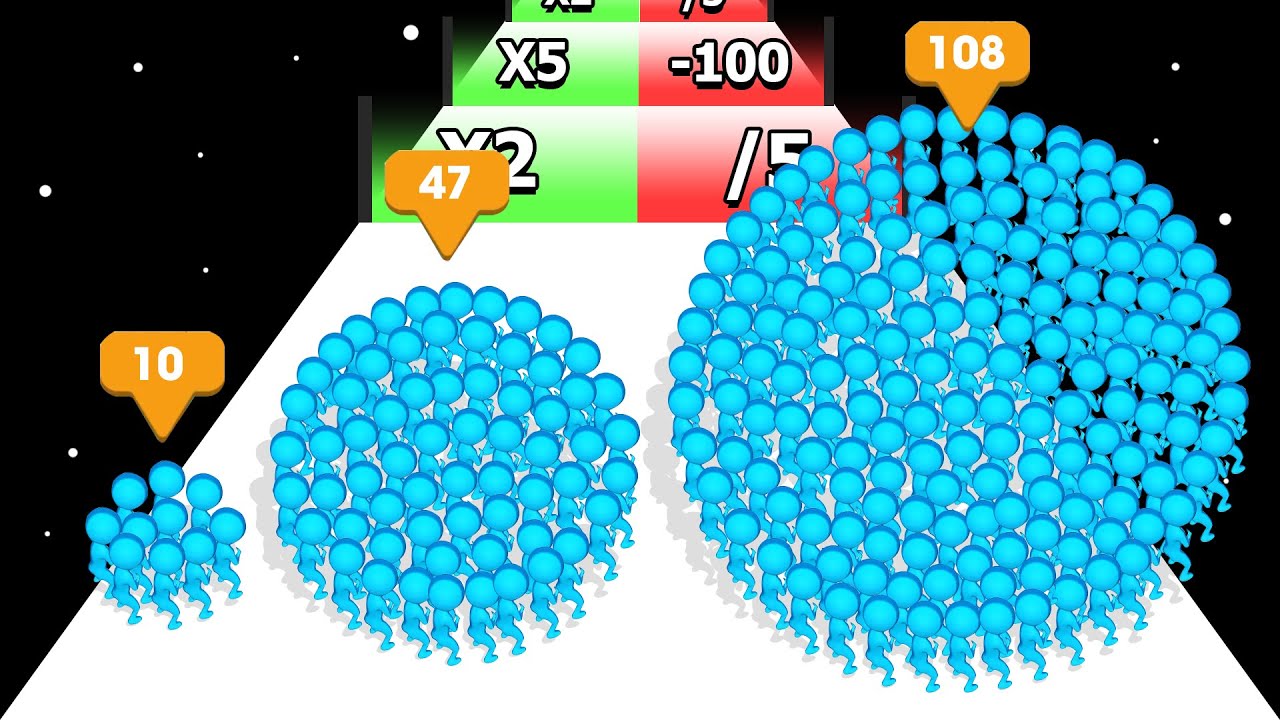 POP CROWD: Level Up Crowd, Number Games (Max Level) - YouTube