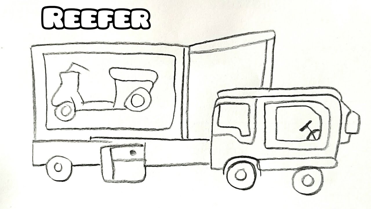 Pencil Arts For Kids ! How To Draw A Reefer 🌈 Drawing Lesson. Step by ...