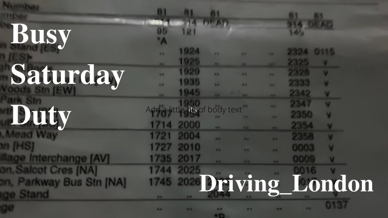 Busy Saturday Duty. - YouTube