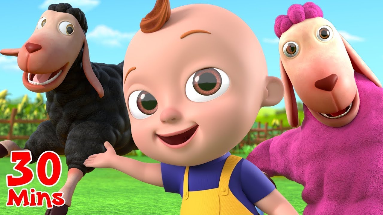 Baa Baa Black Sheep Song||Meow Meow Billi Krti Meow + More Nursery ...