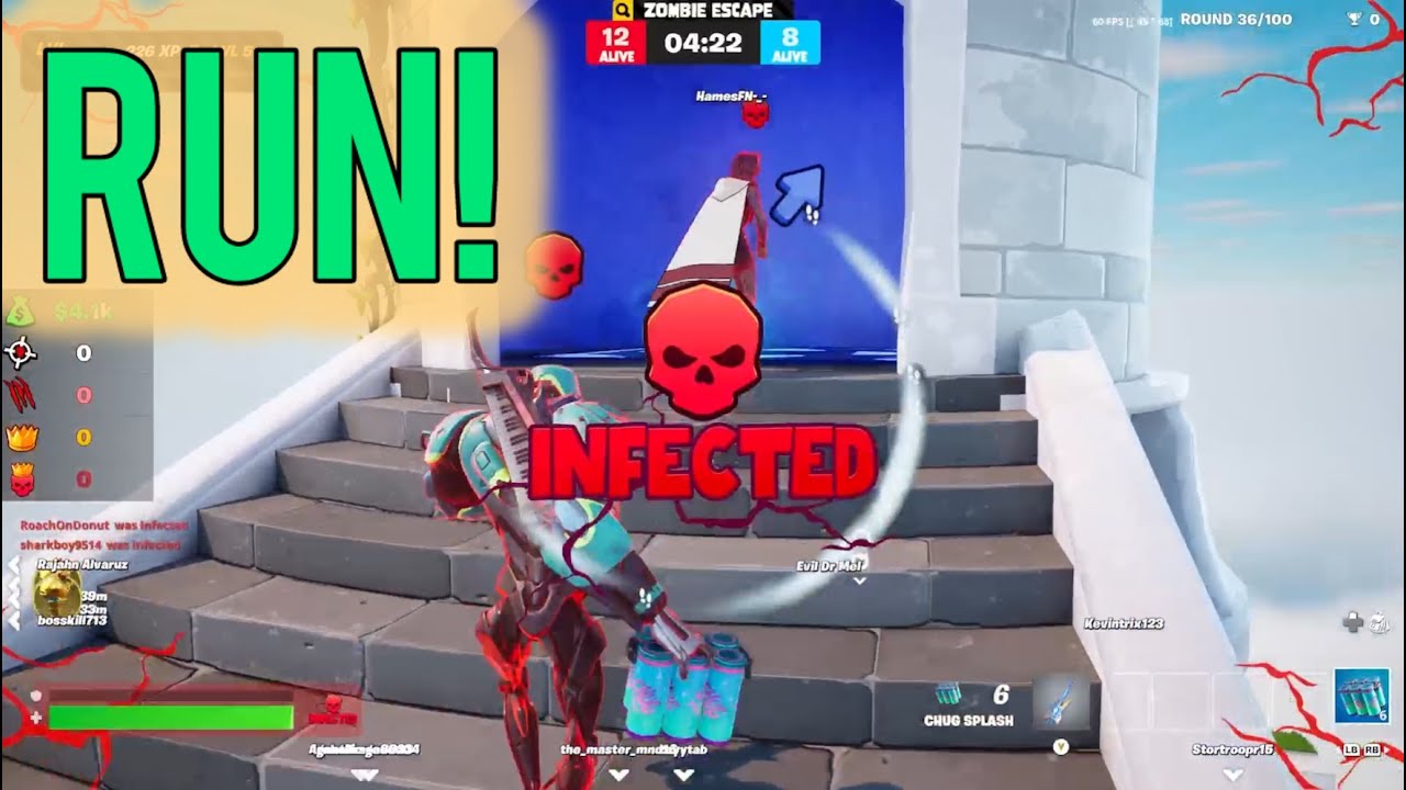 Fortnite Creative Map Zombie Escape Tag - YouTube