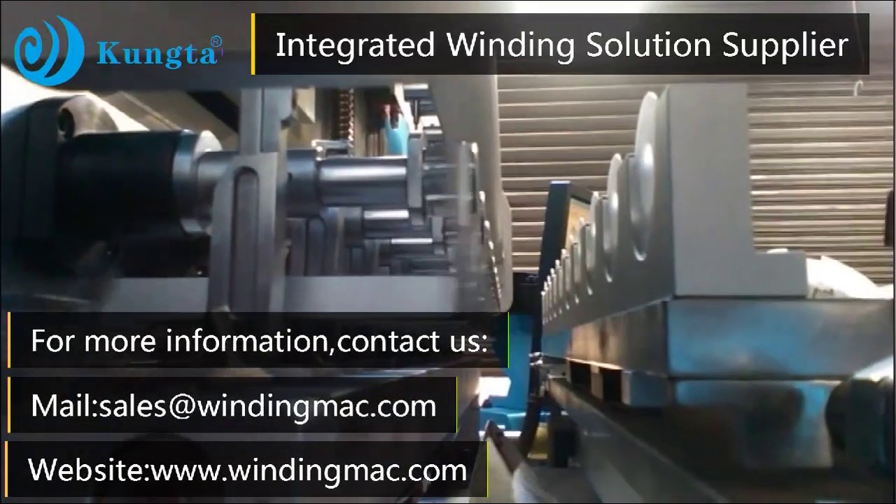 8 Spindle Automatic PM Stepper motor coil winding machine - YouTube