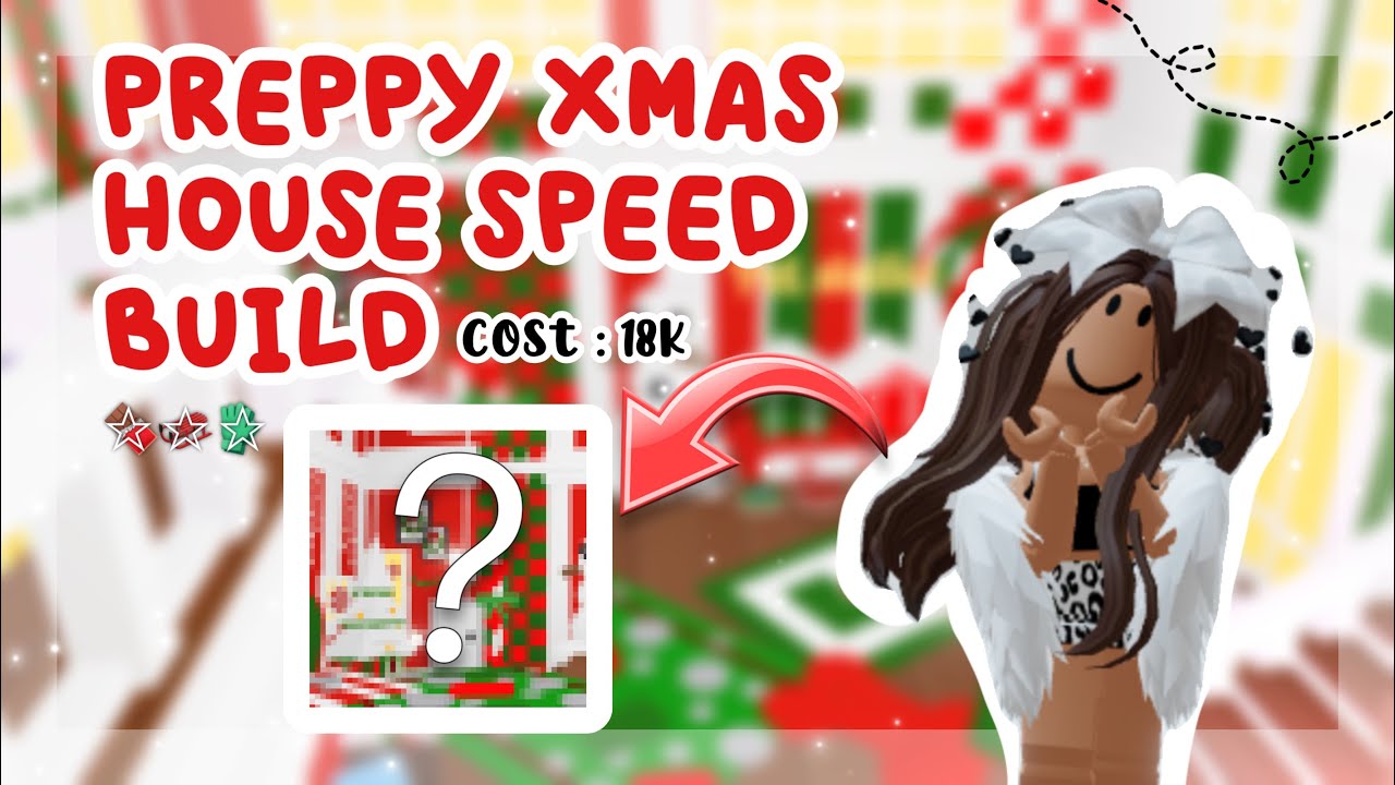 Preppy Christmas house speed build !! ️🎄☃️ #adoptmepreppy #preppy # ...