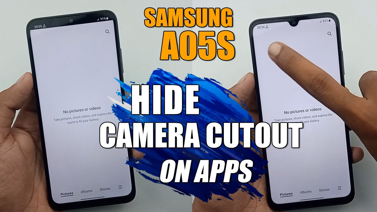 How To Hide Camera Cutout - Samsung Galaxy A05s - YouTube
